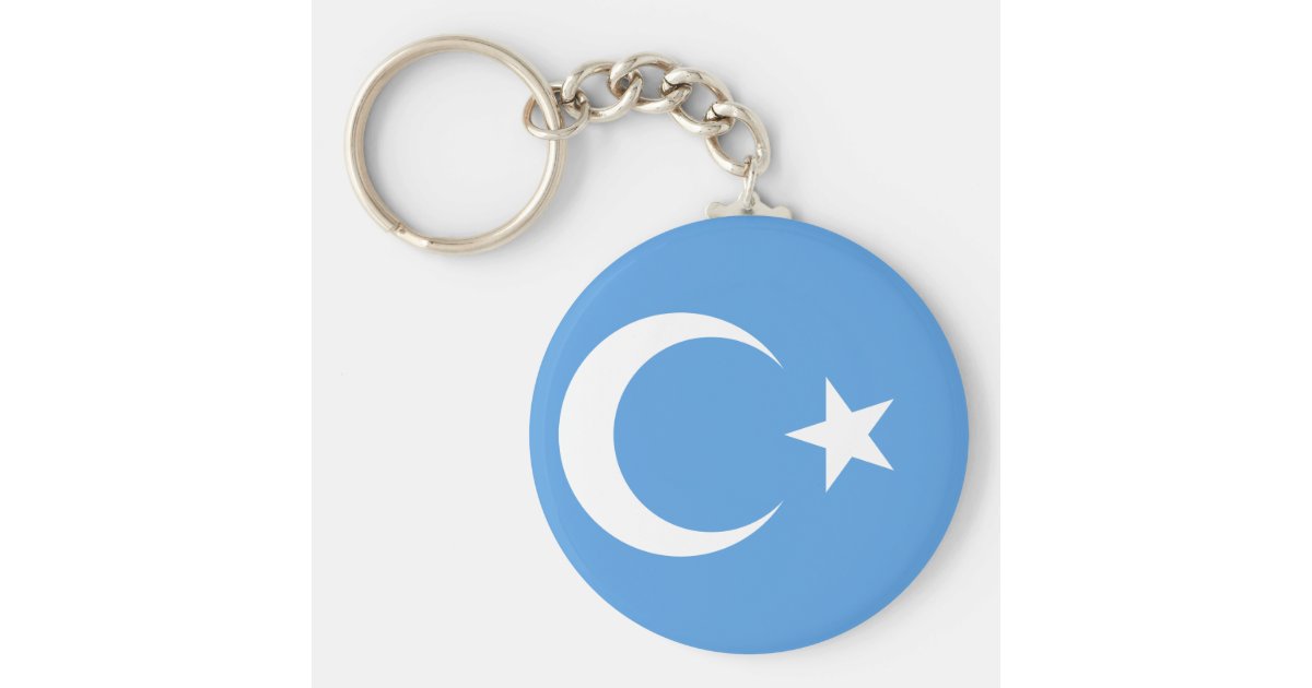 East Turkestan Uyghur Flag Keychain | Zazzle