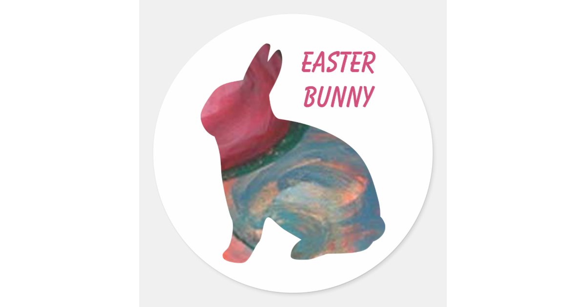 Easter Abstract Art Bunny Stickers by Janz | Zazzle