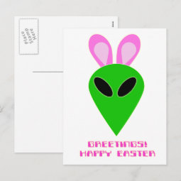 Easter Alien Postcard | Zazzle
