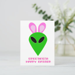 Easter Alien Postcard | Zazzle
