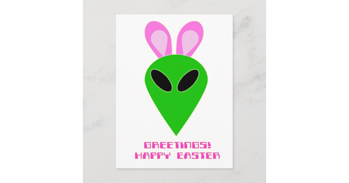 Easter Alien Postcard | Zazzle