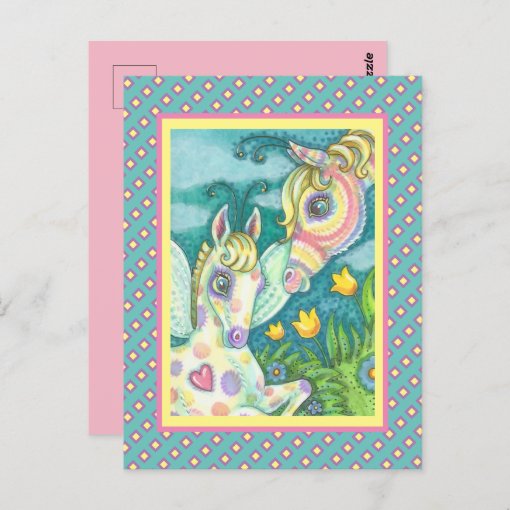 EASTER BABY, SPRING HORSE, FAIRY FILLY POSTCARD | Zazzle