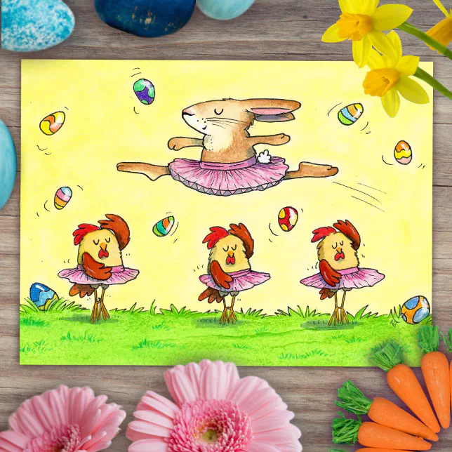 Easter Ballet postcard by Nicole Janes | Zazzle