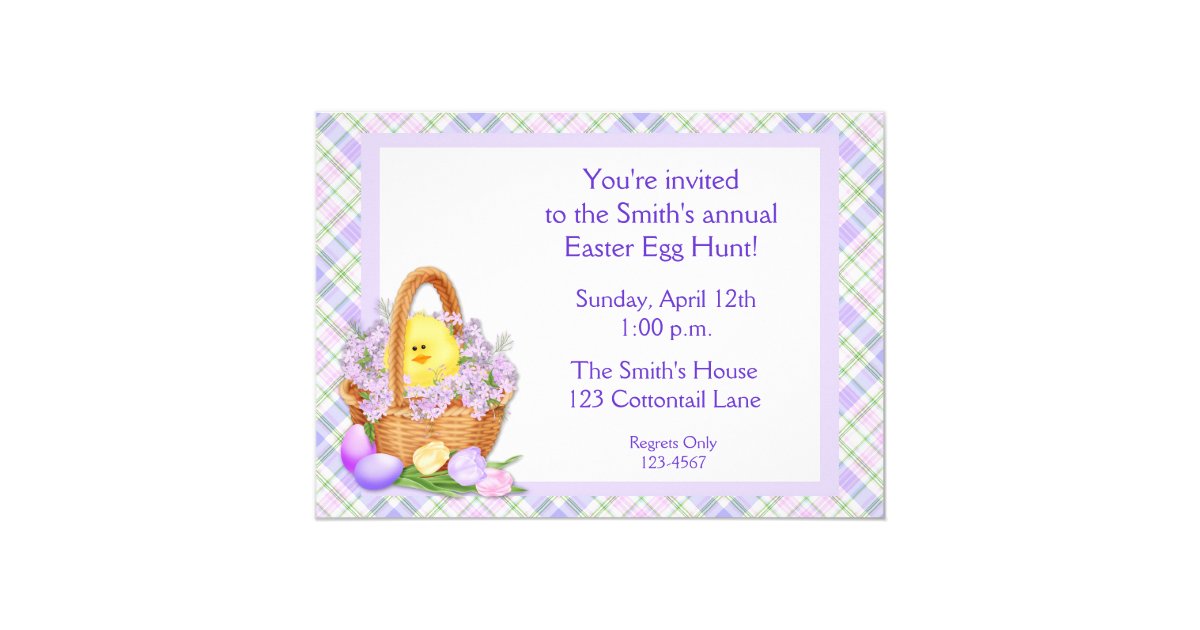 Easter Basket Chick Invitation | Zazzle.com
