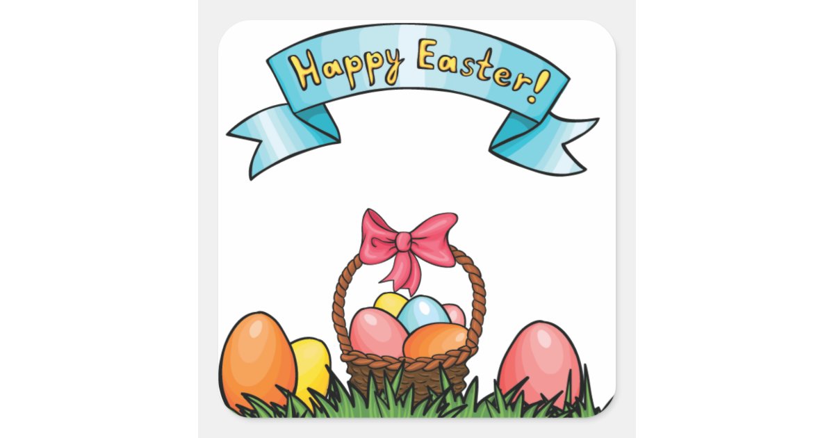 Easter Basket Sticker | Zazzle