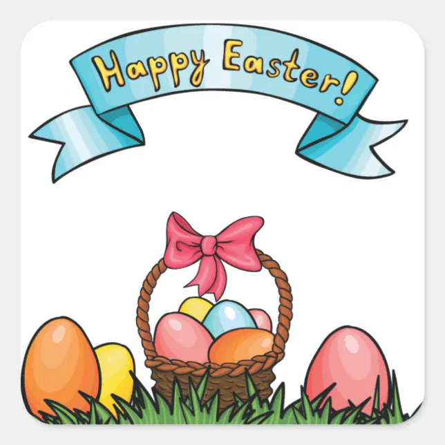 Easter Basket Sticker | Zazzle