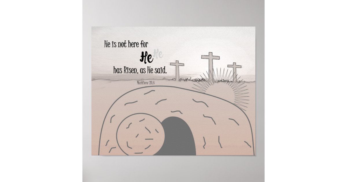 Easter Bible Verse Poster | Zazzle