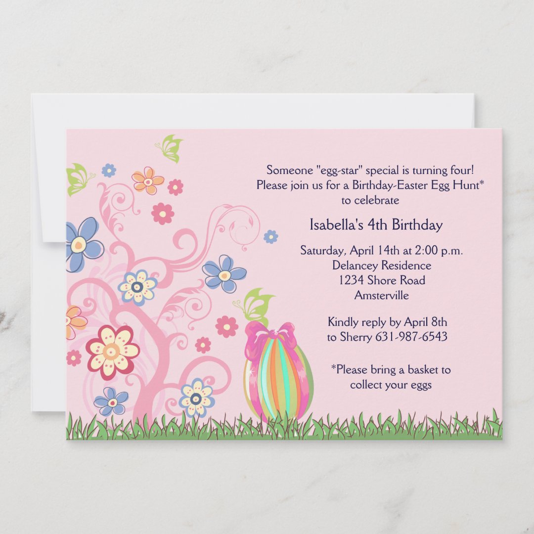 Easter Birthday Party Invitation | Zazzle