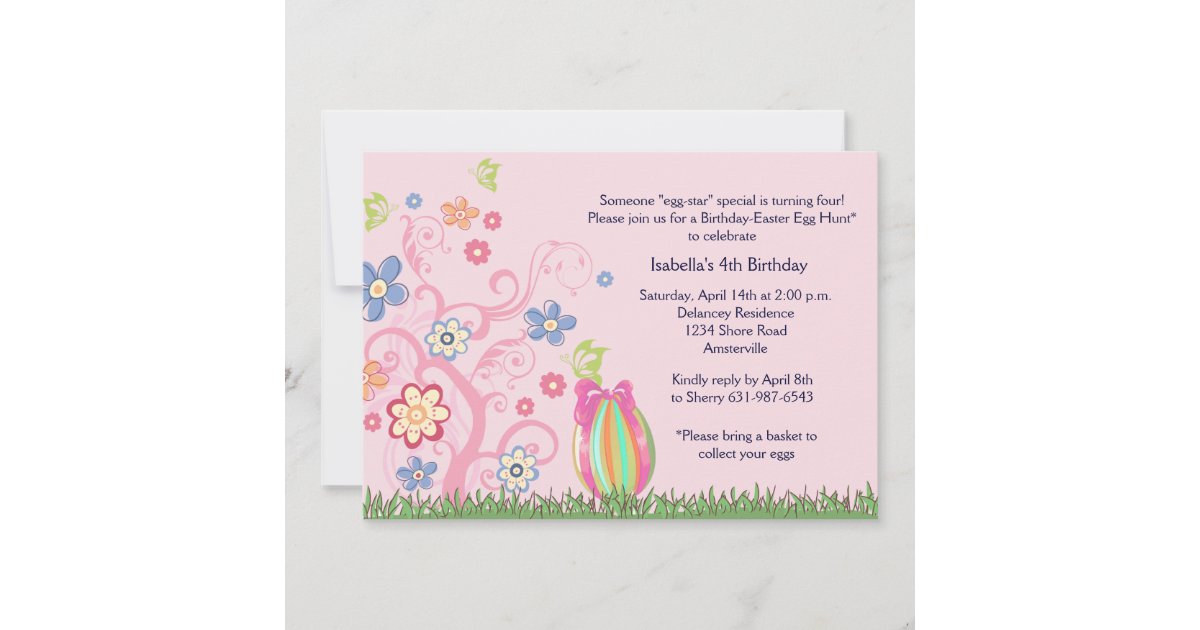 Easter Birthday Party Invitation | Zazzle