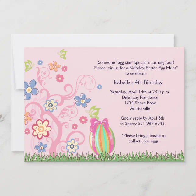 Easter Birthday Party Invitation | Zazzle
