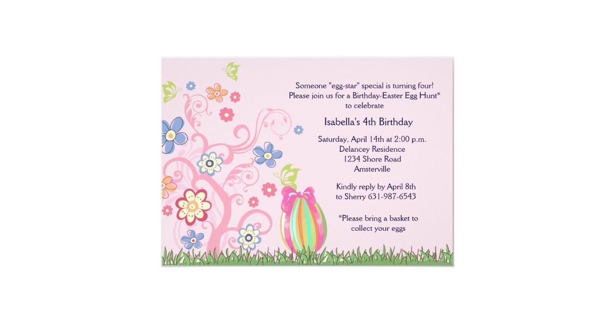 Easter Birthday Party Invitation | Zazzle.com