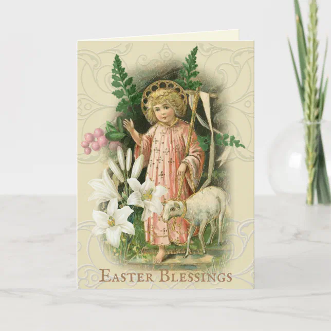 Easter Blessings Prayer Resurrection Religious Holiday Card | Zazzle