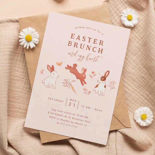 Easter Brunch And Egg Hunt Invitation Easter Egg Hunt Invitation