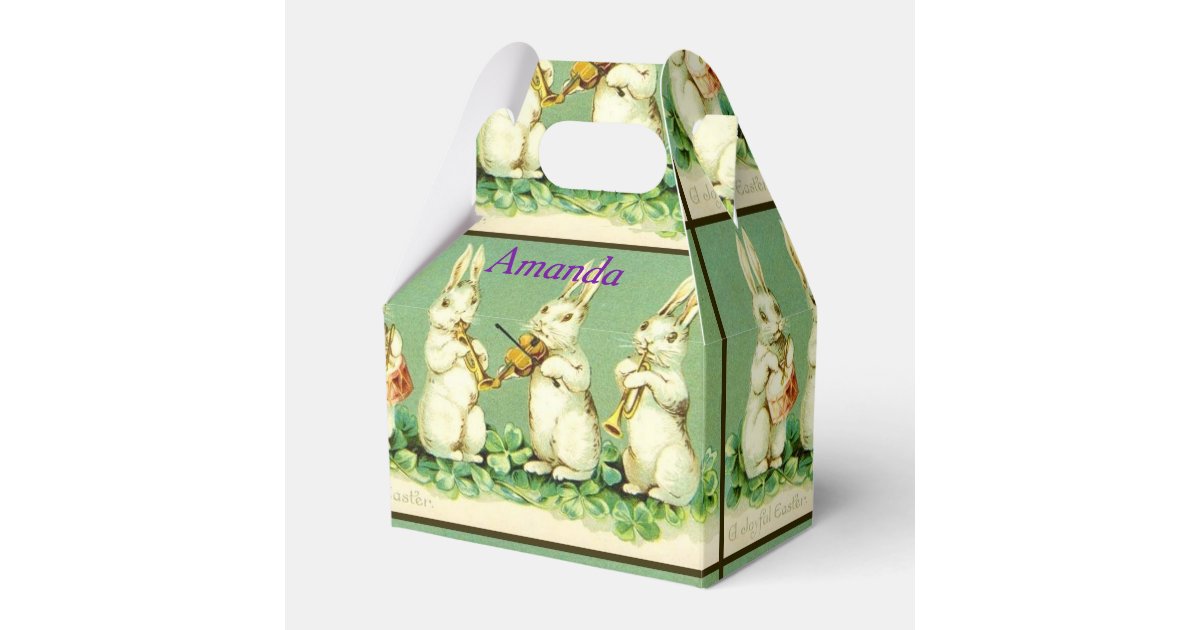 Easter Bunnies Playing Music Favor Box | Zazzle