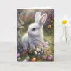 Easter Bunny and Basket with Eggs Pretty General Card | Zazzle