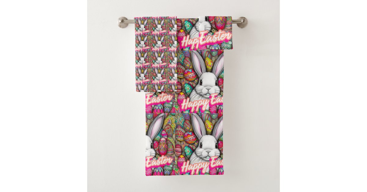 Easter Bunny Bath Towel Set | Zazzle