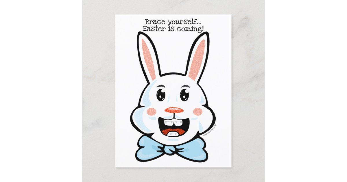 Easter Bunny Braces Postcard | Zazzle