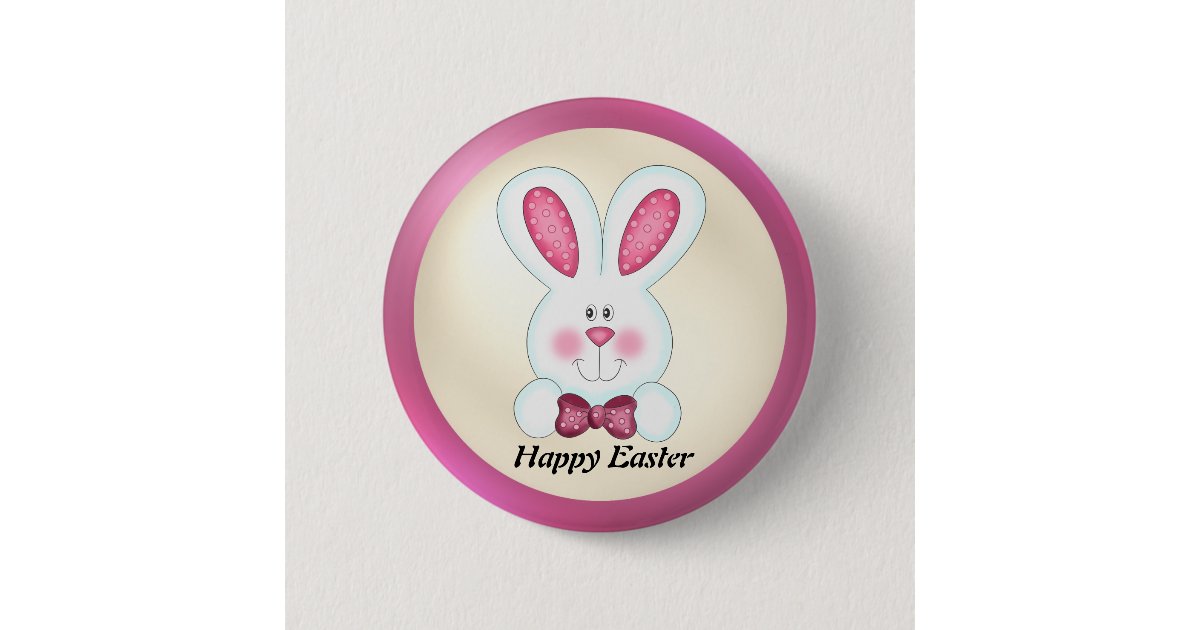 Easter Bunny Button | Zazzle