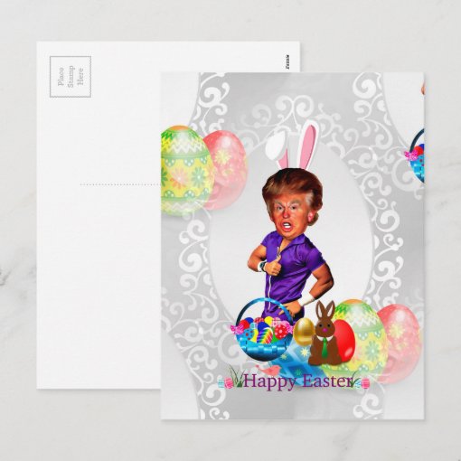 easter bunny donald trump holiday postcard | Zazzle