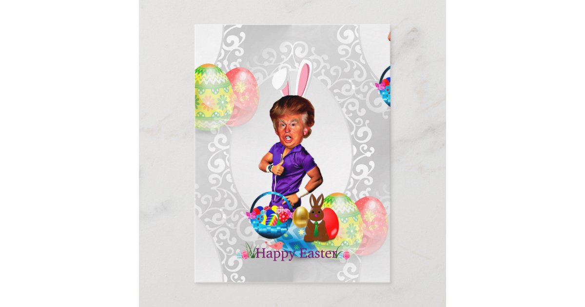 easter bunny donald trump holiday postcard | Zazzle