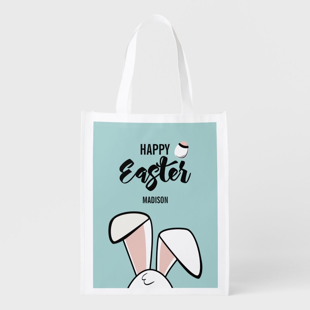 Easter Bunny Ears Reusable Tote Bag | Zazzle