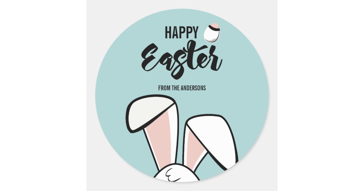 Easter Bunny Ears Sticker | Zazzle