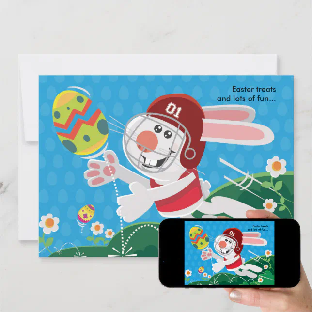 Easter Bunny Football Invitation | Zazzle