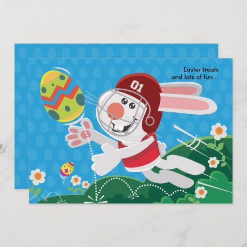 Easter Bunny Football Invitation | Zazzle