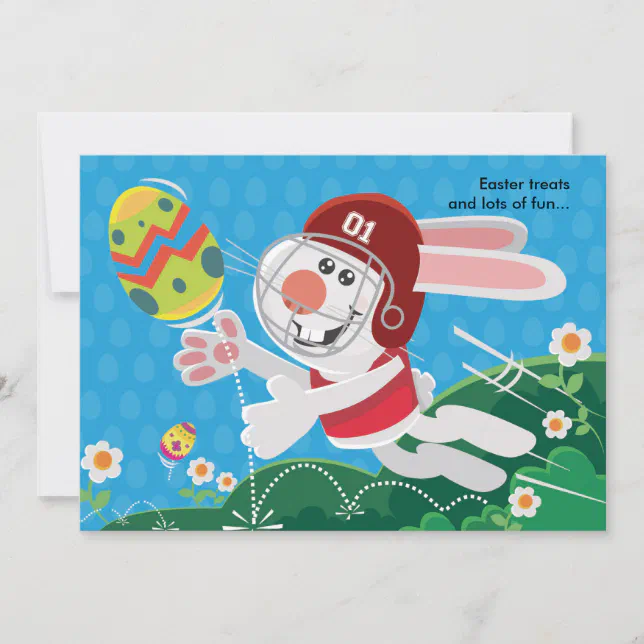 Easter Bunny Football Invitation | Zazzle