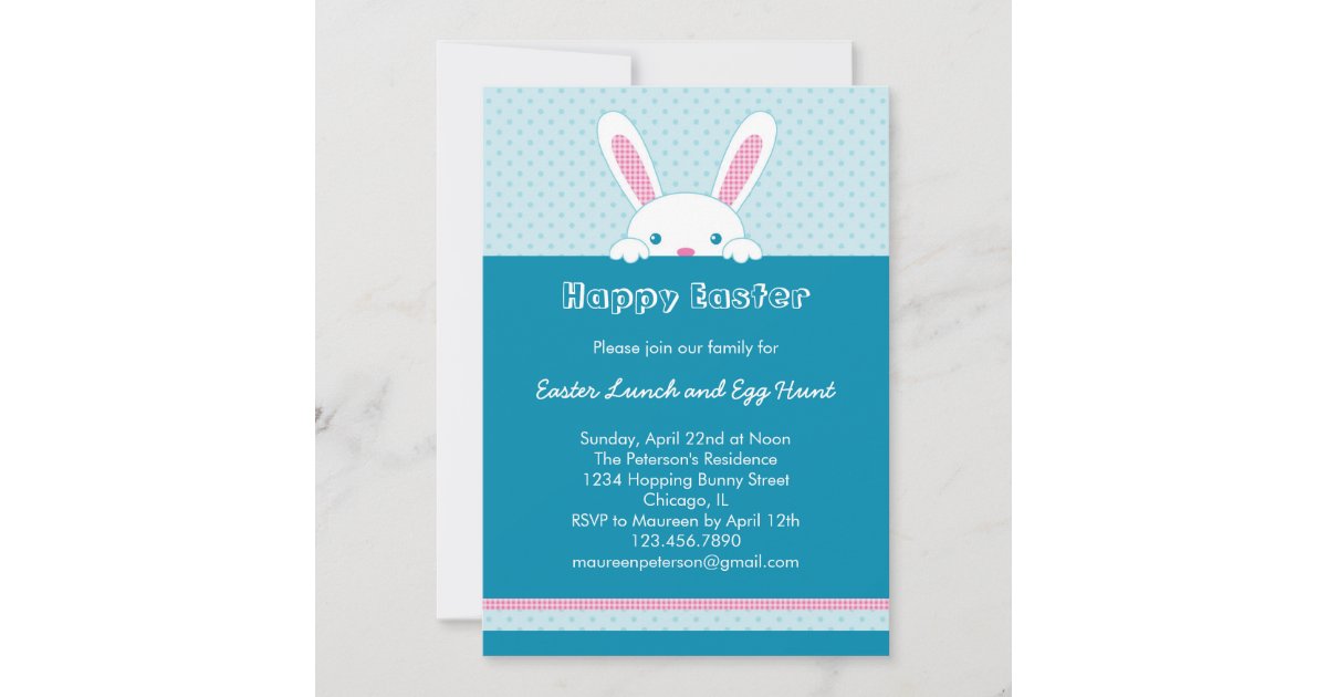 Easter Bunny Invitation | Zazzle