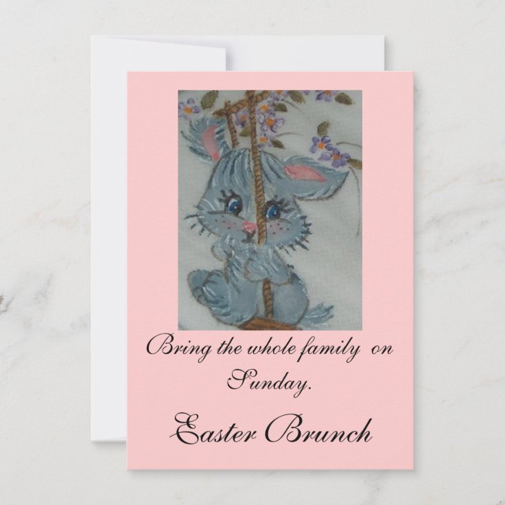 Easter bunny invitation | Zazzle