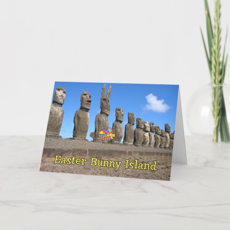 Easter Bunny Island Card | Zazzle