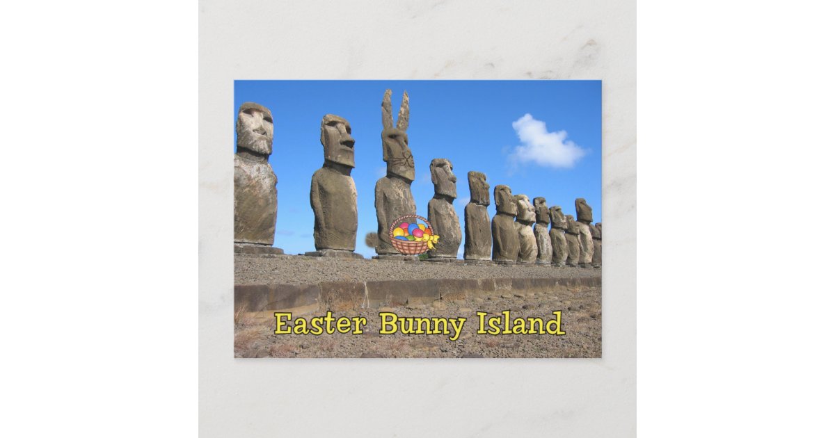 Easter Bunny Island Holiday Postcard | Zazzle