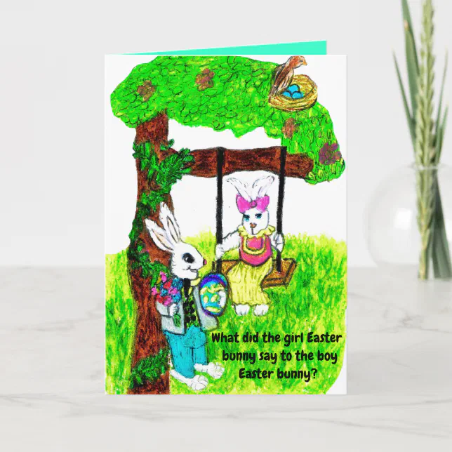EASTER BUNNY JOKE card | Zazzle