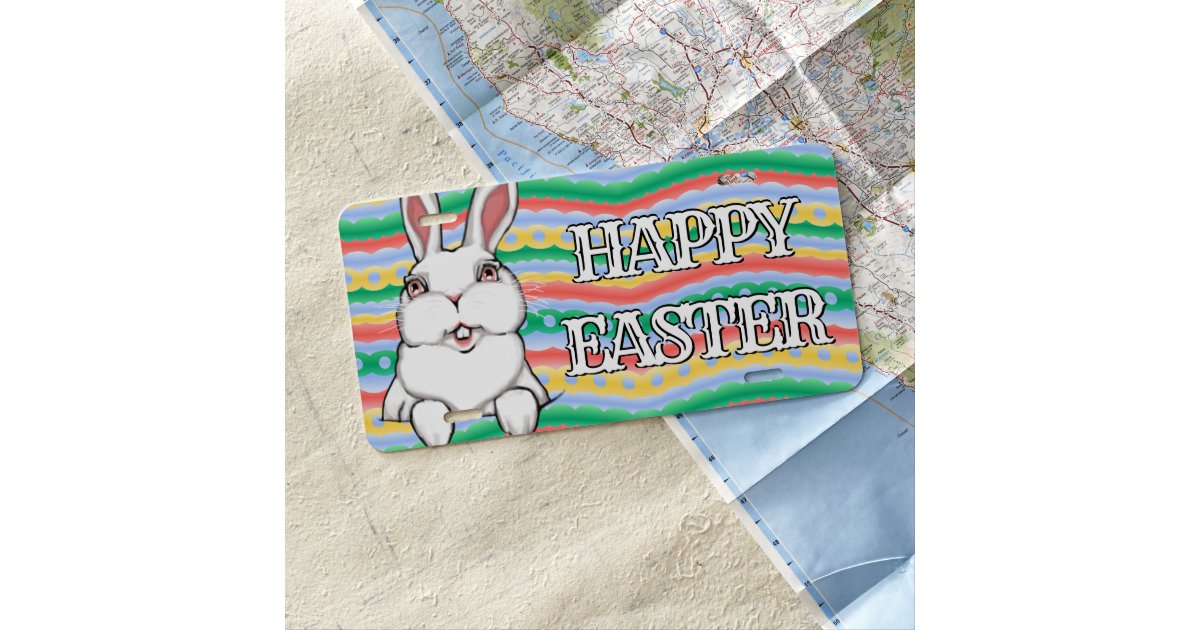 Easter Bunny License Plate Custom Rabbit License | Zazzle