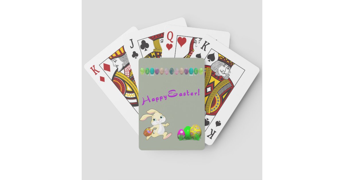 Easter Bunny Playing Cards | Zazzle