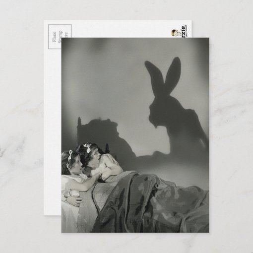 Easter Bunny Shadow Postcard | Zazzle