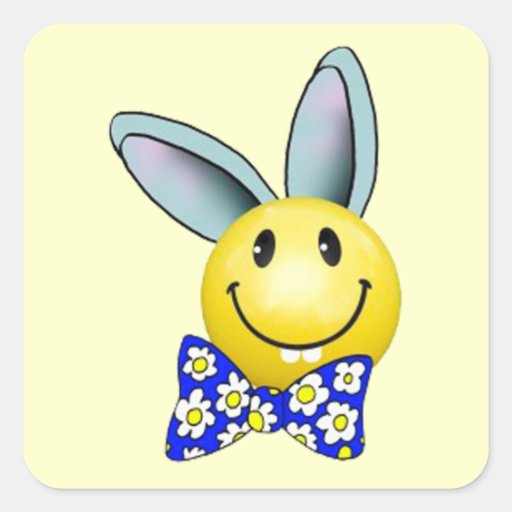 Easter Bunny Smiley Stickers | Zazzle