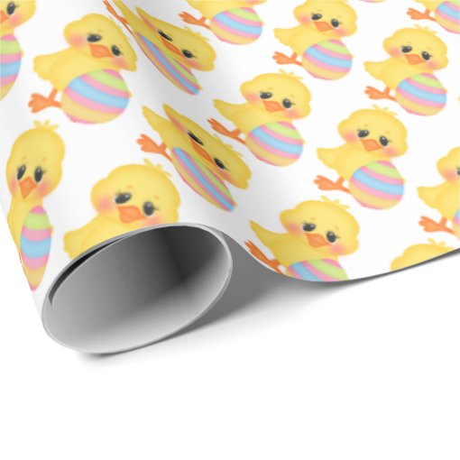 Easter chick and egg wrapping paper | Zazzle