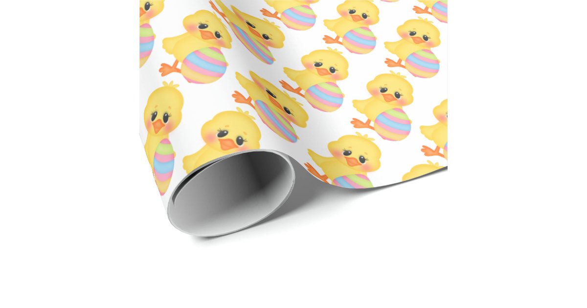 Easter chick and egg wrapping paper | Zazzle.com