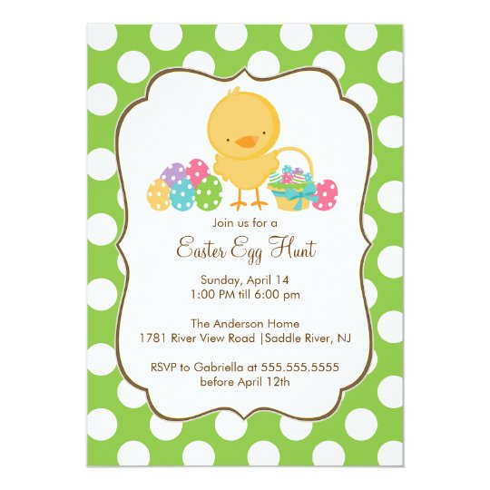 Easter Chick Egg Hunt Easter Party Invitation | Zazzle.com