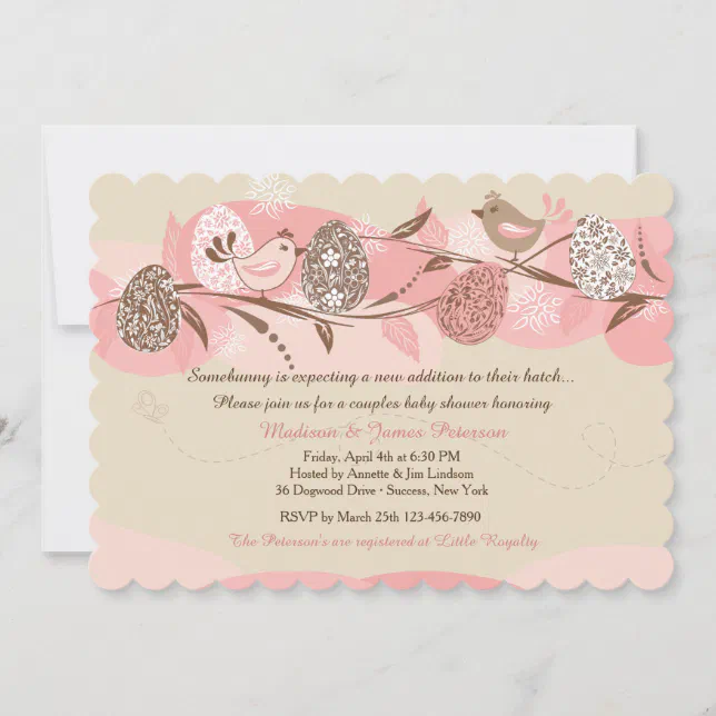 Easter Chicks Couples Baby Shower Invitation | Zazzle