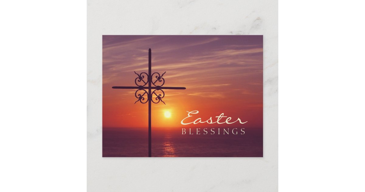 Easter Christian Cross postcard | Zazzle