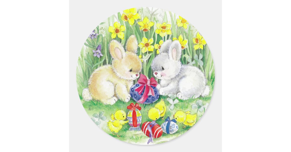 Easter Classic Round Sticker | Zazzle