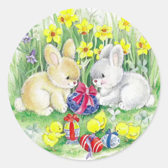 Easter Classic Round Sticker | Zazzle