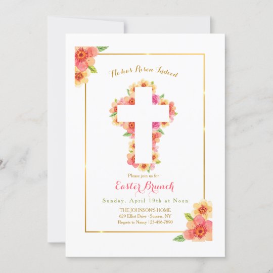 Easter Cross Invitation | Zazzle.com
