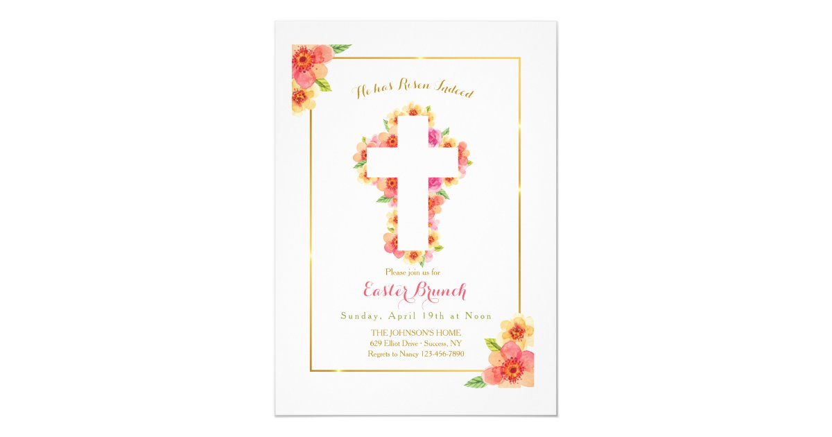 Easter Cross Invitation | Zazzle.com