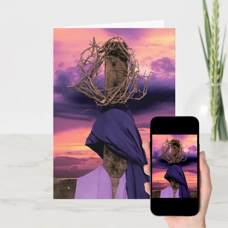 Easter cross sunrise card | Zazzle
