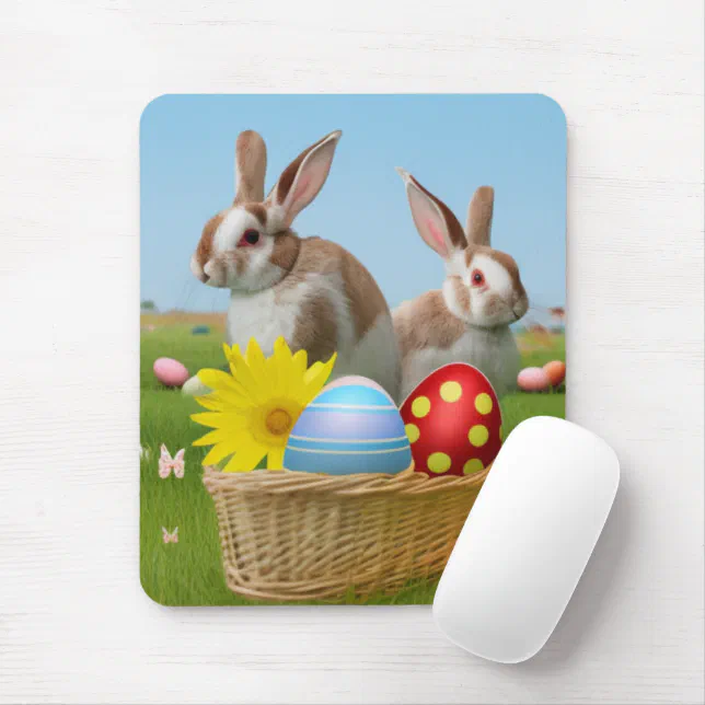 Easter Cute Bunny for a positive mood Mouse Pad | Zazzle