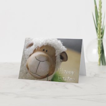 Easter - Cute Sheep "Happy Easter" All Sizes Holiday Card | Zazzle